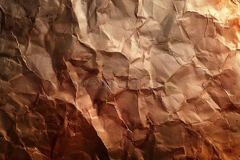 A Closeup of the Texture of Copper Paper, with Soft Lighting and a ...