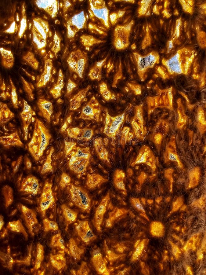 Closeup Texture of a Crocheted Lady Scarf Stock Photo - Image of ...
