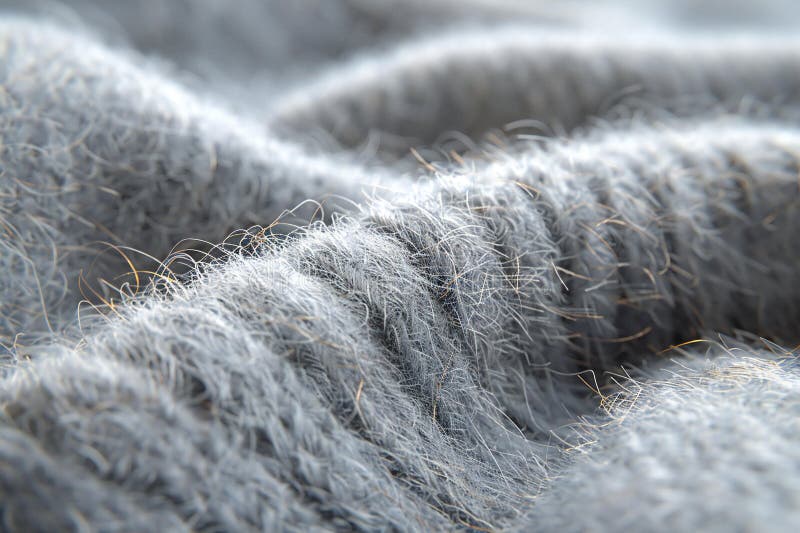 A Closeup of the Texture of Light Gray Felt Fabric, with Subtle Threads ...