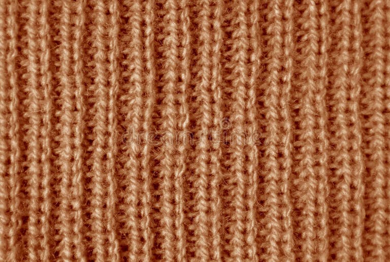 Texture of Mocha Mousse Knitted Wool Fabric in Vertical Patterns Stock ...