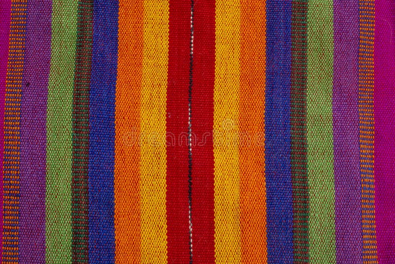 Closeup Texture and Pattern of Colorful Maya Textile Stock Photo ...