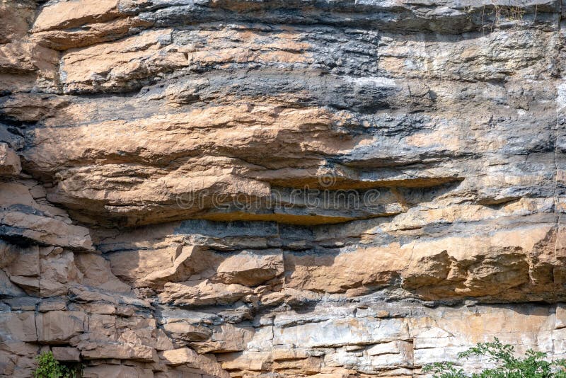 Closeup of the Texture of a Rugged Cliff Captured Under Sunlight Stock ...