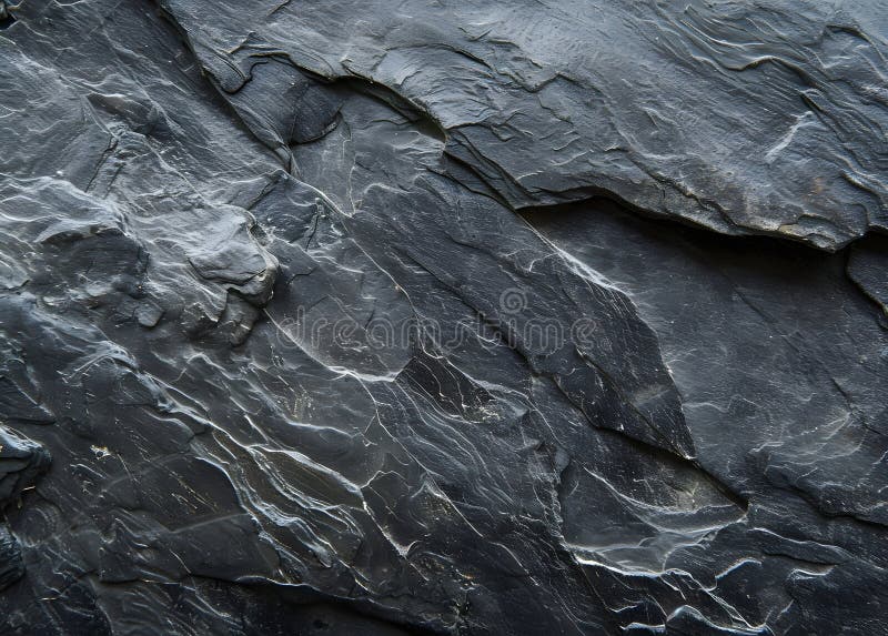 Closeup Texture of Smooth Grey Slate Surface Stock Illustration ...