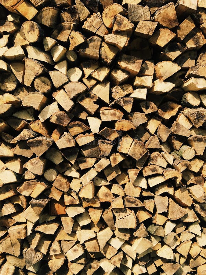 Closeup Texture of a Stack of Chopped Firewood Stock Image - Image of ...