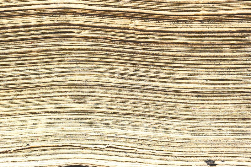 Closeup of the Texture of a Thick Book S Stack of Pages Stock Image ...