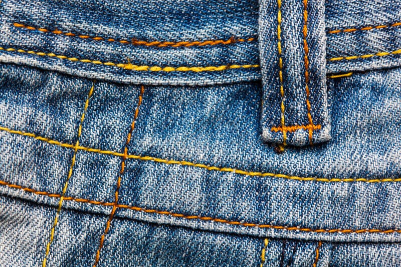 Closeup Texture Thread and Stitch Denim Pants. Stock Image - Image of ...