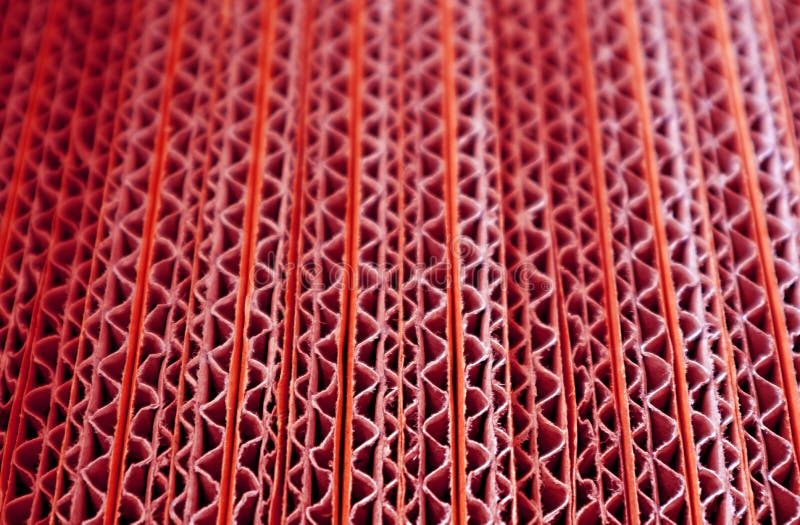 Closeup Texture of Unfold Red Colored Corrugated Paper Boxes Stack ...