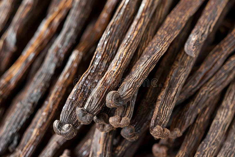 Closeup Texture of Vanilla Beans Stock Illustration - Illustration of ...