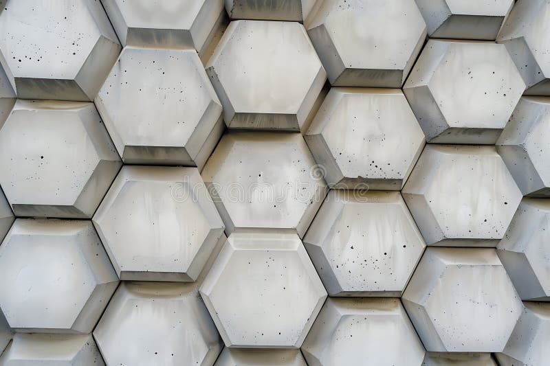 Abstract Hexagonal Concrete Wall Geometric Pattern Texture Design Stock ...
