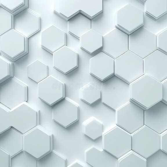 Closeup of a Textured White Hexagon Pattern on a White Background Stock Photo - Image of ...
