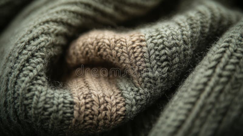 Closeup of a Textured Woolen Garment Showing a Neutral Color Palette ...