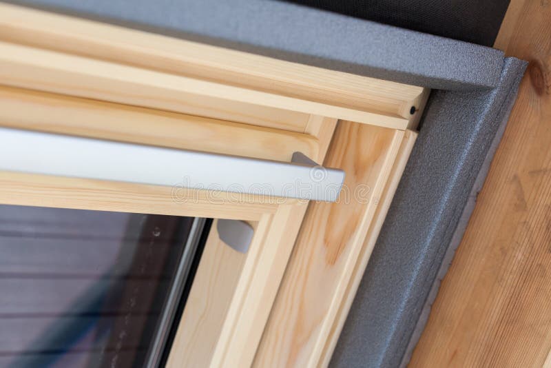 Closeup of Thermal Insulation Layer in Roof Window. Stock Image - Image ...