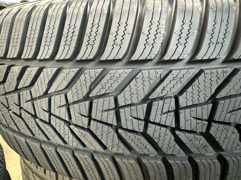 Closeup of Tire Tread Pattern for Optimal Traction and Durability Stock ...