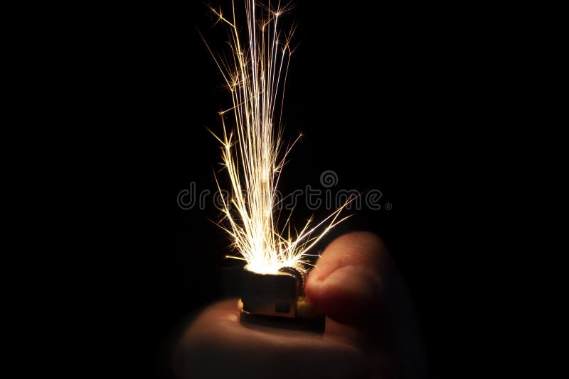 Hand igniting a lighter stock image. Image of finger - 35031923