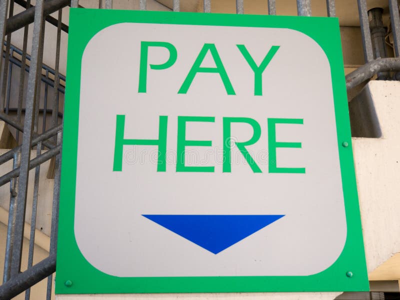Please pay here stock image. Image of parking, money - 14727541