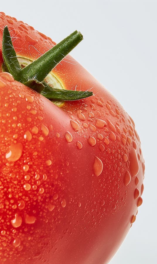 A Closeup of the Tomato Texture, Showcasing Its Smooth and Shiny ...