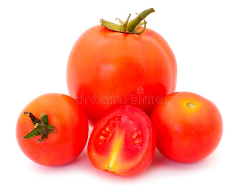Tomatoes isolated on white stock image. Image of health - 157994425