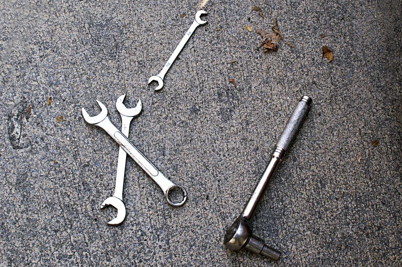 Closeup of Tools on Concrete Stock Image - Image of activity ...