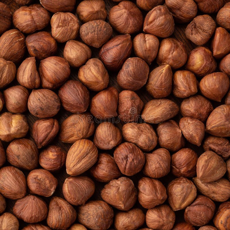 Closeup Top View of Hazelnuts. Food Backdrop Stock Image - Image of ...