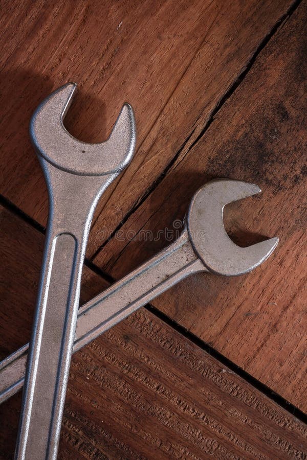 Closeup and Top View of Wrenches. Stock Image - Image of still, single ...