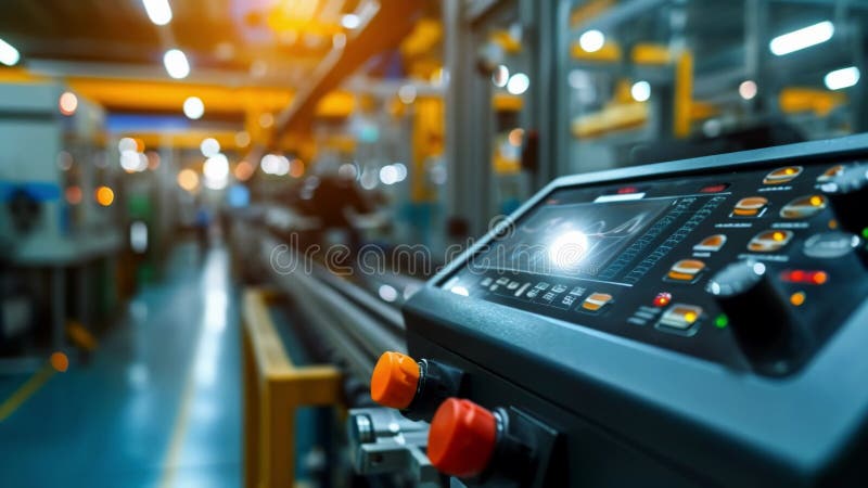 A Closeup of a Touch Screen Control Panel on a Production Line ...