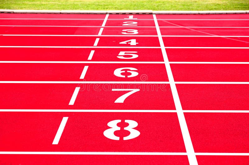 Close Up Track Running Race Start Point Run Competition Stock Image ...