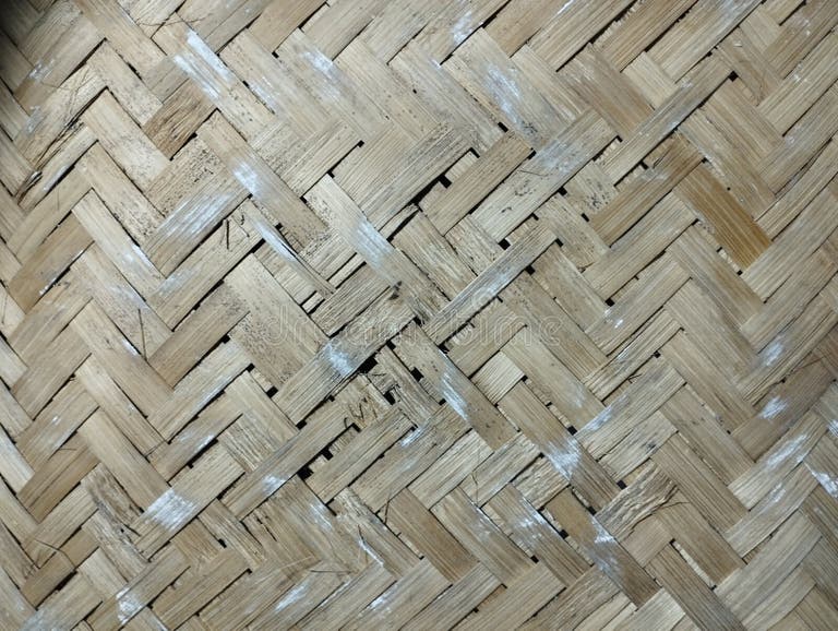 Closeup of Traditional Bamboo Weaving Stock Image - Image of roof ...