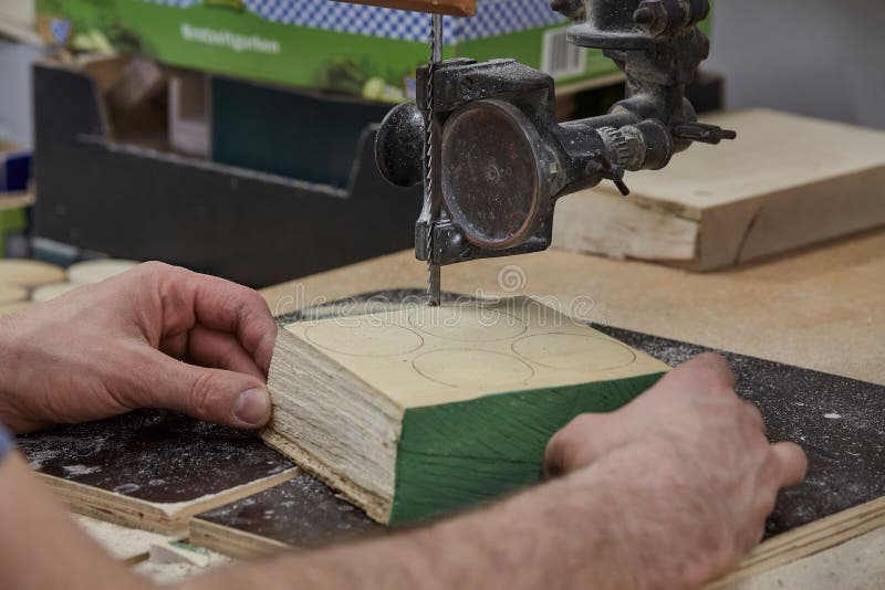 Closeup of Traditional Wood Artist at Work Stock Image - Image of ...