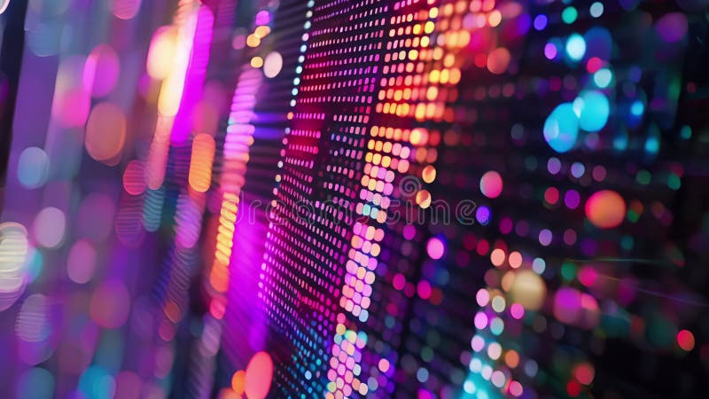 A Closeup of a Transparent OLED Screen Highlights the Pixelated Texture ...