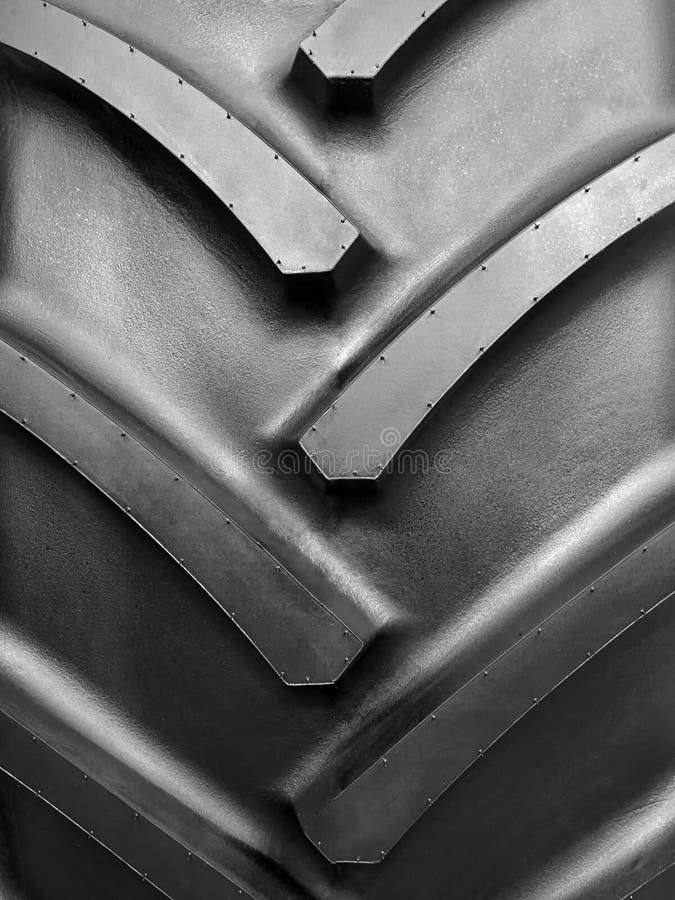 Closeup of the Tread of a Large Rubber Wheel Stock Image - Image of ...