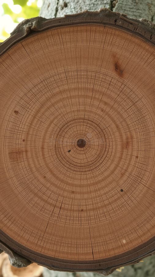 Closeup of Tree Rings on a Cut Log Stock Illustration - Illustration of ...