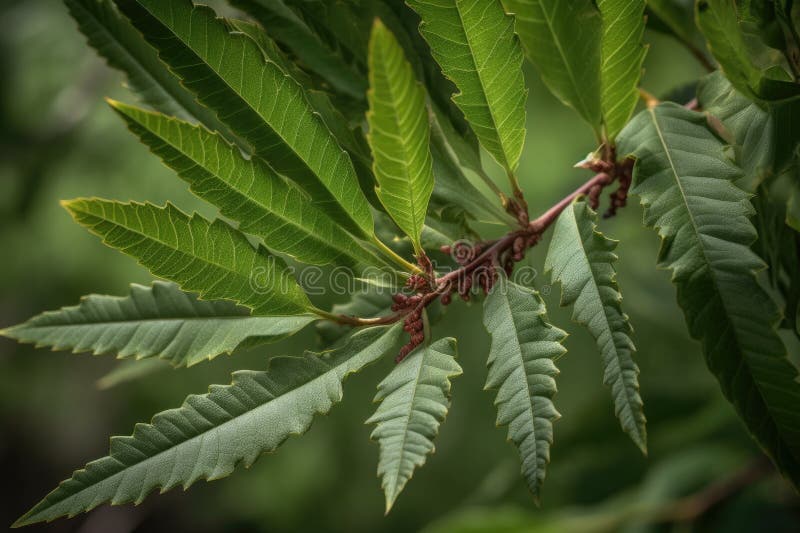 Closeup of a Tree Showing Off Its Pinnately Compound Leaves Stock Image ...