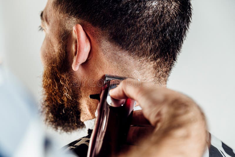 Closeup of Trimmer Machine. Process of Trimming Stock Image - Image of ...