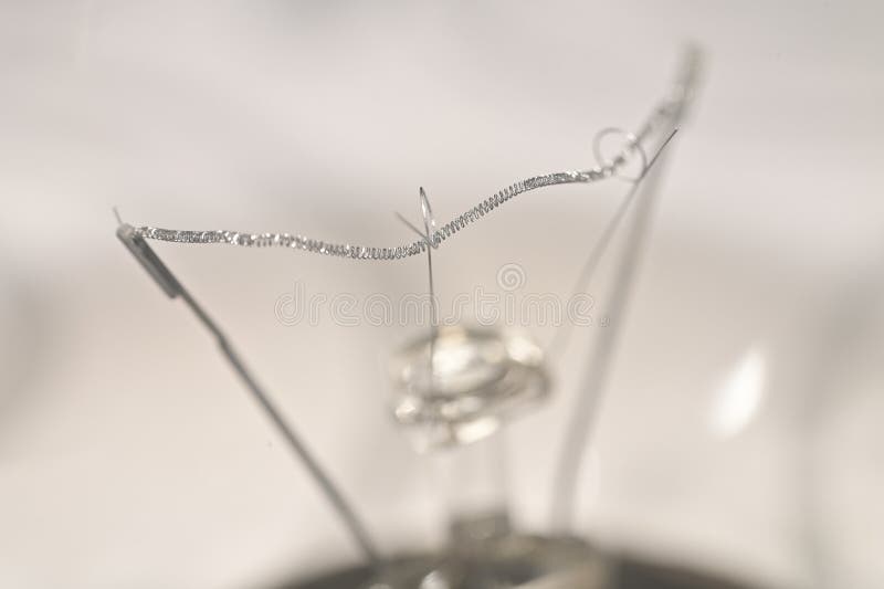 Closeup of Tungsten Filament of an Incandescent Bulb, India. Stock ...