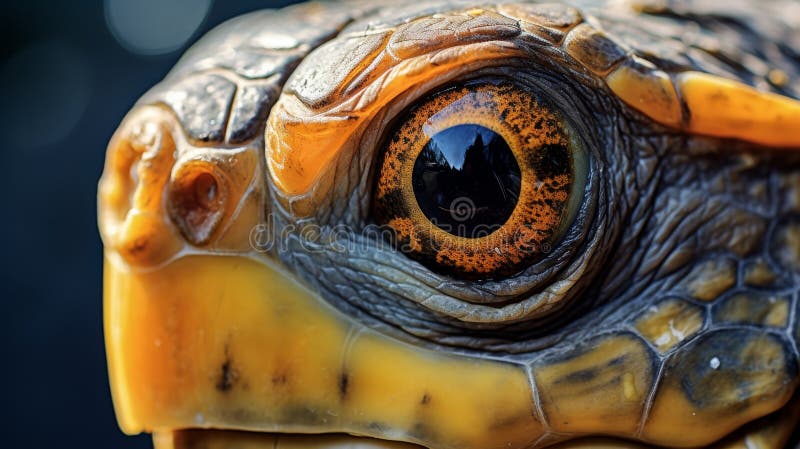 Closeup Turtles Face Intricate Features Stock Illustration ...