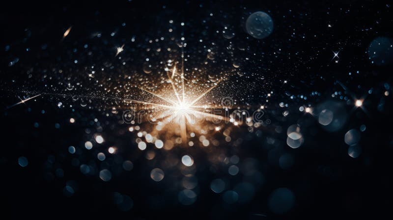 A Closeup of a Twinkling Star in the Night Sky Stock Illustration ...