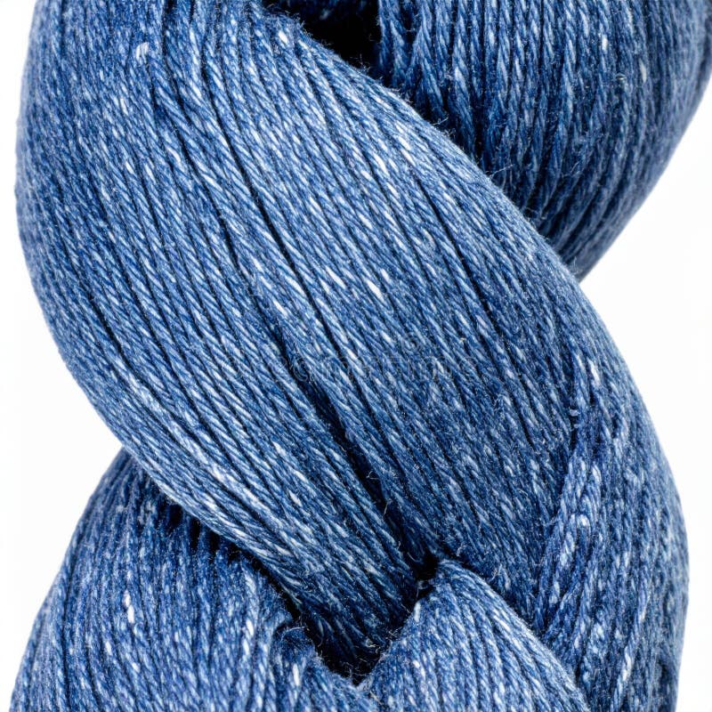 Closeup of Twisted Blue Yarn Texture Stock Illustration - Illustration ...