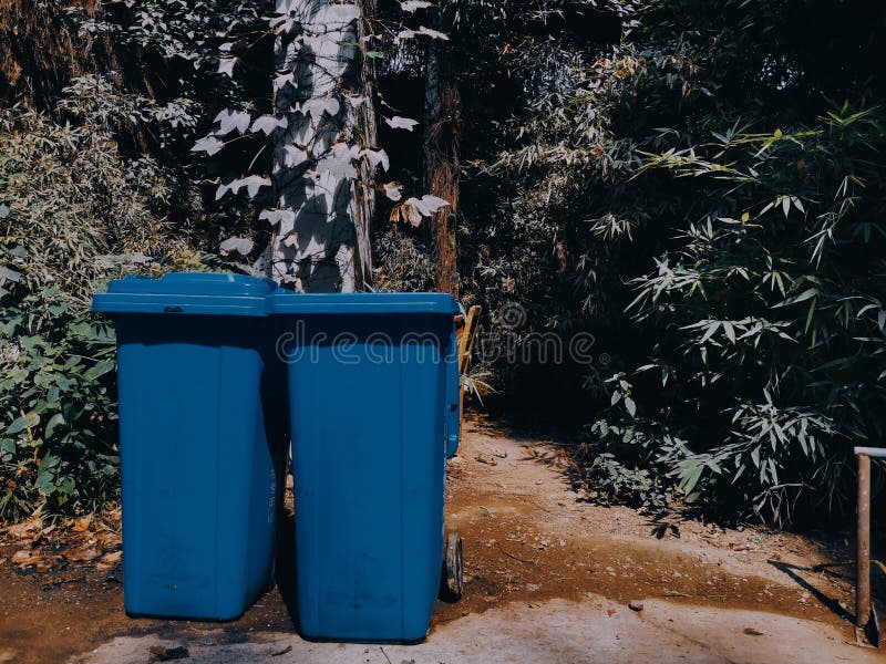 Garbage Cans stock photo. Image of recycle, cans, plastic - 49178788