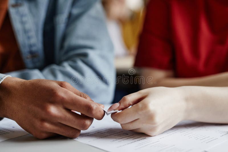 Passing Note in Class stock photo. Image of test, desk - 247032170