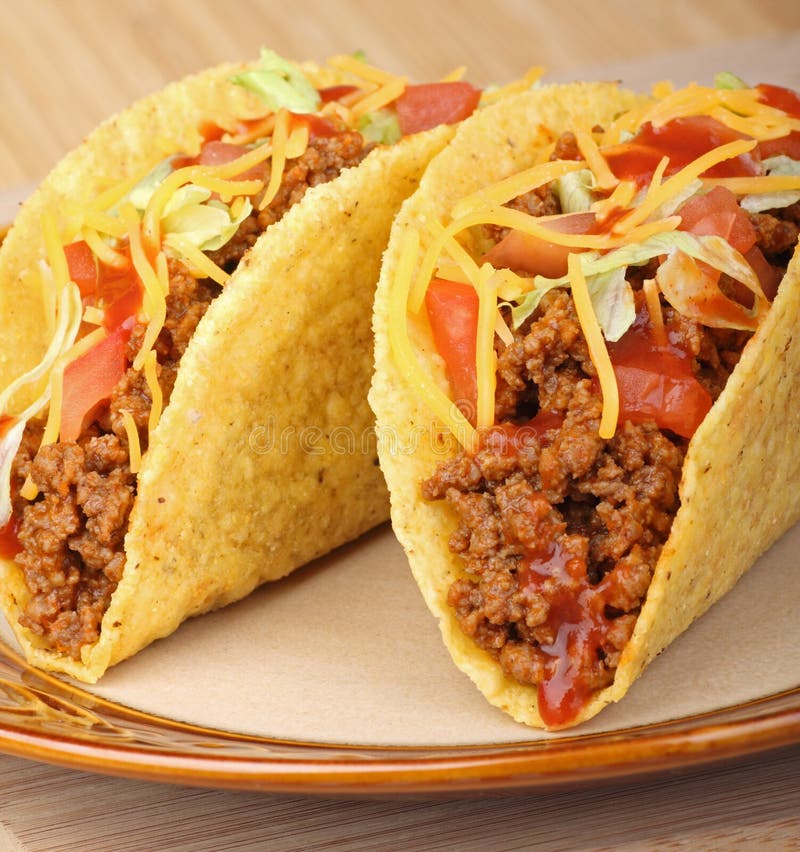 Two Tacos stock photo. Image of meal, mexican, cheese - 19173692