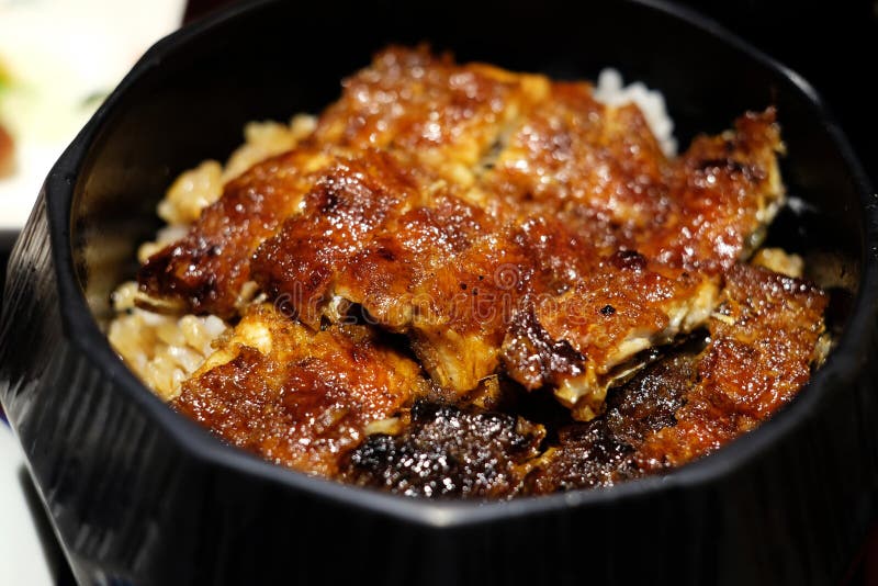 Closeup Unagi on Japan Rice Stock Photo - Image of baked, restaurant ...