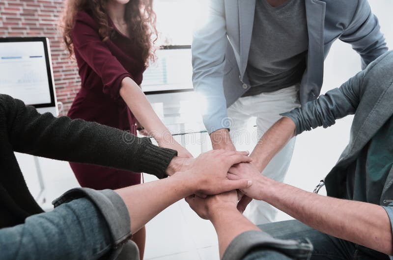 Closeup. Unified Business Team Stock Image - Image of human, lifestyle ...