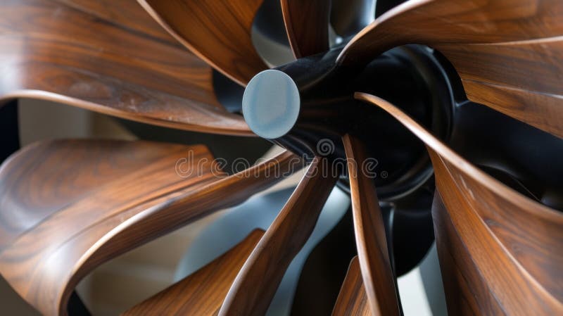 A Closeup of the Unique Asymmetrical Shape of the Fans Blades Giving it ...