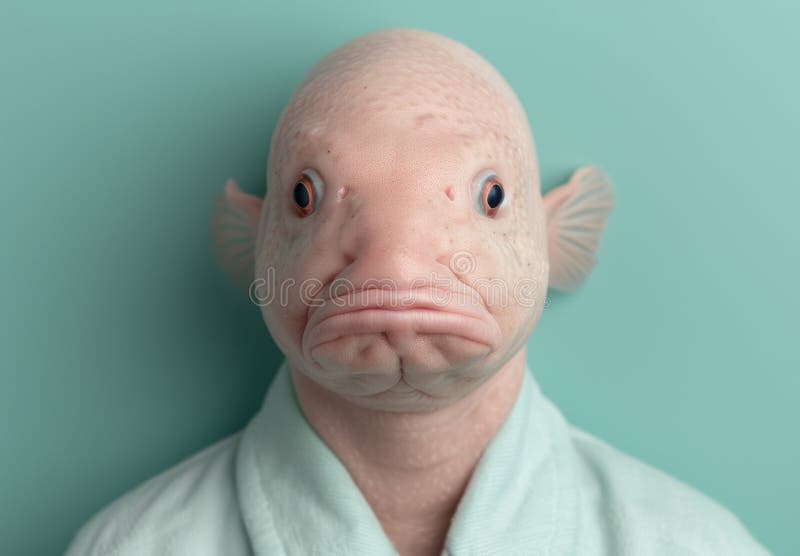 Closeup of a Unique Fish Creature Stock Illustration - Illustration of ...