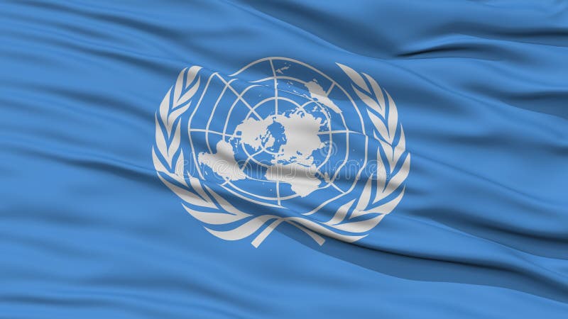 The United Nations Flag Waving In The Wind. United Nations Flag ...