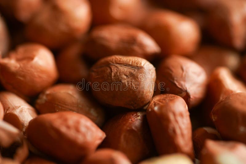 Closeup of Unpeeled Peanuts in Shells Scattered on Surface Stock Image ...