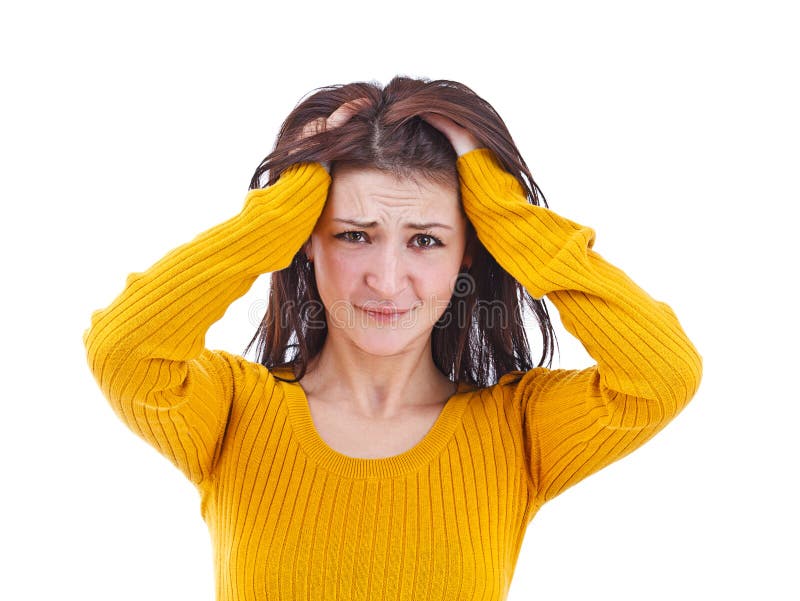 Closeup of upset woman stock photo. Image of depression - 22423274