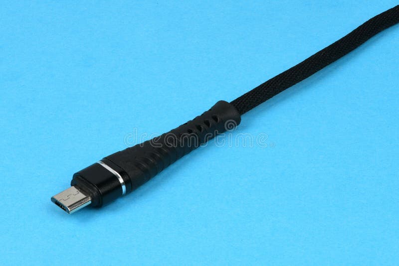 Closeup of an USB Connector Isolated on Blue Stock Photo - Image of ...