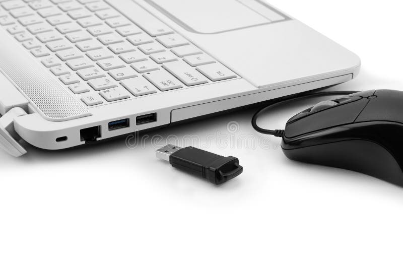 Closeup of USB Flash drive stock image. Image of laptop - 49338213