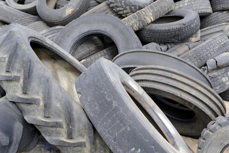 Closeup of Used Rubber Tires Stock Image - Image of recycling, tire ...